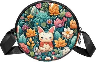 Generic Sac &agrave; bandouli&egrave;re rond pour femme, petit sac &agrave; bandouli&egrave;re avec fermeture &eacute;clair et bretelles r&eacute;glables style d&eacute;contract&eacute; pour femmes et filles