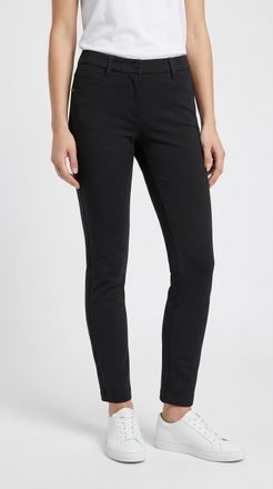 MAC Broeken Stoffhose MAC SLIM, Damen, Gr. 42, L&auml;nge 32, schwarz, Jersey, Obermaterial: 63% Viskose, 33% Polyamid, 4% Elasthan, unifarben, slim fit kn&ouml;chellang, H