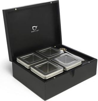 Bredemeijer großes schwarzes edles Tee Box Set 6-teilig inkl. Teemaßlöffel
