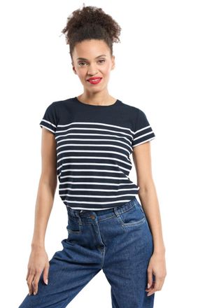 Armor Lux Damen Marini&egrave;re tel H&eacute;ritage Femme T-Shirt, Mehrfarbig (Bi8 Rich Navy/Blanc Bi8), 38 (Herstellergr&ouml;&szlig;e: 2)