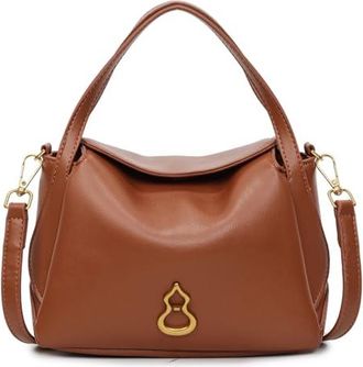 Generic Femmes Poign&eacute;e sup&eacute;rieure PU Sacs &agrave; main textur&eacute;s avec bandouli&egrave;re r&eacute;glable Sacs &agrave; main simples pour femmes Voyage de travail, marron, 8.66x3.94x6.3Zo