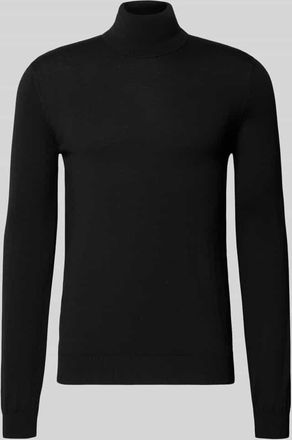 HUGO BOSS Rollkragenpullover mit Logo-Detail Modell San Thomas-M