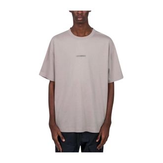C.P. Company C.p. Company, Homme, Tops, Gris, Taille: 2XL T-shirt ras du cou avec logo