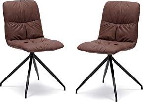 Stones SRL Set 2 Stühle, Edelstahl, braun, 38 x 43 x 87 cm