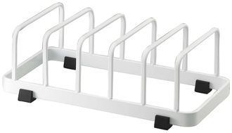 Yamazaki Tableware Yamazaki 7137 TOWER Geschirrständer, weiß, Stahl, minimalistisch, 22 x 11 x 7 cm
