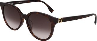 Fendi Runde Acetat-Sonnenbrille - - Accessories - unisex - Braun - 55 MM