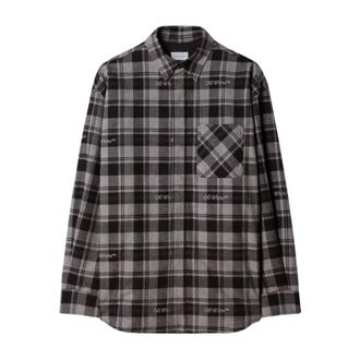 Off-white Kariertes Flanell-Overshirt - - Shirts - Herren - Mehrfarbig - M