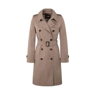 Moorer Femme, Manteaux, Beige, Taille: 36 FR Trench-coat Giverny