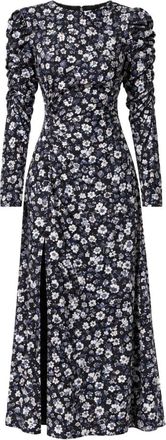 Mar De Margaritas Robe Longue Fleurie - Femme - Robes - Bleu - Taille: 44 FR
