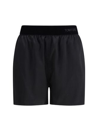 Tom Ford Womens Pj Shorts Stretch Silk Satin Black