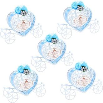 Garneck D&eacute;coration De Mariage &Eacute;l&eacute;gante 5 Pi&egrave;ces Bo&icirc;tes &Agrave; Bonbons D&eacute;coratives Th&egrave;me De Cal&egrave;che Citrouille Couleur