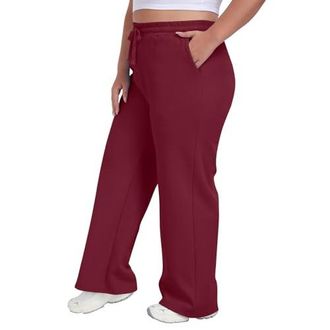 Generic Pantalon Jogging Femme D&eacute;contract&eacute; Jambe Large Polaire Pantalon de Surv&ecirc;tement Taille Elastique Confortable Ample 2026 Id&eacute;al pour Les Femmes en rondeu