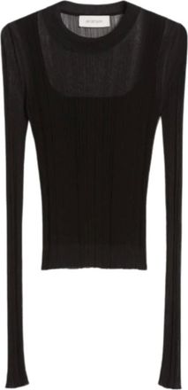 Sportmax Femme, Pulls, Noir, Taille: 38 FR Maille ras du cou