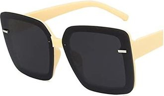 Generic Lunettes de soleil décoratives carrées à grand cadre pour tir de rue pour hommes et pour femmes, vacances en plein air (couleur : C, taille : 1) 2026