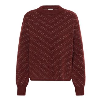 Kaffe Rundhals-Strickpullover - - Knitwear - Damen - Braun - 2XL