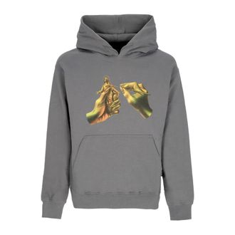 PROPAGANDA Grauer Hoodie mit K&auml;ngurutasche - - Sweatshirts & Hoodies - Herren - Grau - XS