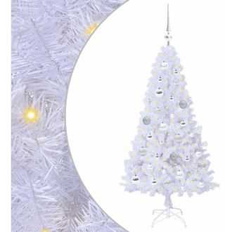 vidaXL K&uuml;nstlicher Weihnachtsbaum Wei&szlig; 120 cm PVC und Stahl vidaXL