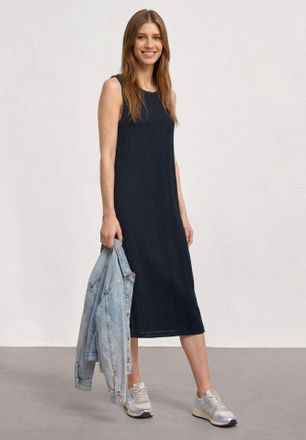 Street One Midikleid Sommerkleid mit Spitze und Rundhals