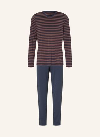 Schiesser Schlafanzug Long Life Soft blau