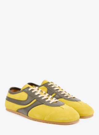 Dries Van Noten Baskets bi-mati&egrave;re &agrave; semelle fine en cuir