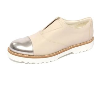 Hogan Femme, Chaussures, Beige, Taille: 36 1/2 EU Mocassin à Enfiler avec Bout Métallisé