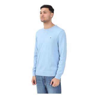 Tommy Hilfiger Homme, Pulls, Bleu, Taille: S Maille Ras du Cou