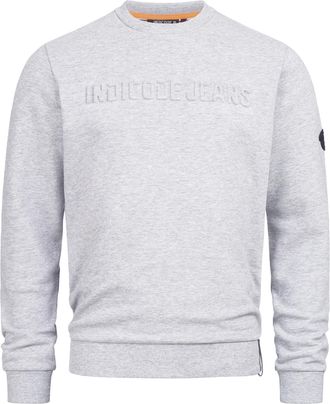 Indicode Herren INAvant Sweatshirt mit Rundhalsausschnitt | Herrenpulli Sweater Pullover M&auml;nner Grey Mix, XXL