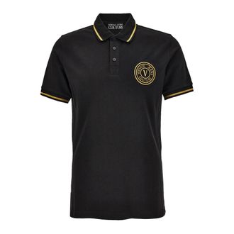 Versace Jeans Couture T-Shirts und Polos Schwarz - - Tops - Herren - Schwarzk - XS