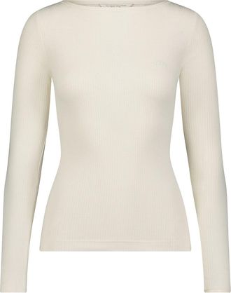 Lee Damen Ls Boat Neck Tee T-Shirt, Ecru, M EU