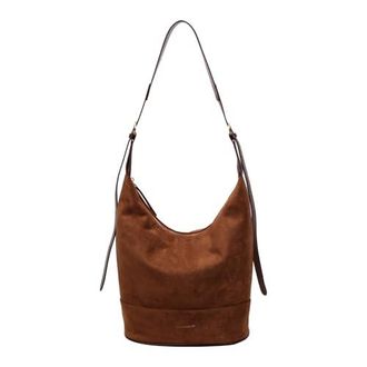 Generic Sac seau &agrave; bandouli&egrave;re en PU givr&eacute; pour femmes, avec sangle r&eacute;glable, fourre-tout moyen, sac &agrave; main d&eacute;contract&eacute;