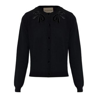 Valentino Garavani Woll-Strickjacke - - Knitwear - Damen - Schwarzk - XS