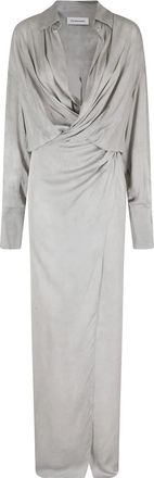 Andamane Femme, Robes, Gris, Taille: 34 FR Longue Robe Paloma