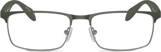 Emporio Armani lunettes de vue à monture rectangulaire - Vert