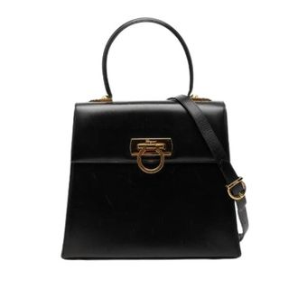 Ferragamo Pre-owned Gancini Leder 2way Bag - - Pre-owned - Damen - Schwarzk - ONE SIZE