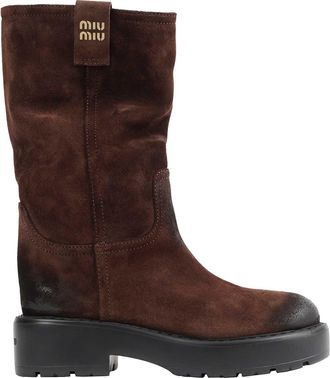 Miu Miu Foule Suede Boots