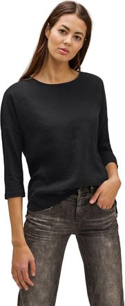 Street One Damen A320680 T-Shirt 3/4 Arm, Black, 42