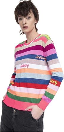 Iceberg Femme, Pulls, Multicolore, Taille: 36 FR Pull en maille &agrave; col rond