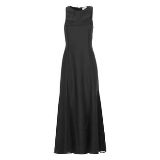 Loulou Studio Femme, Robes, Noir, Taille: 42 FR Iraka Silk-Twill Dress