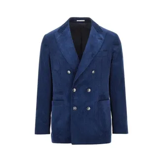 Brunello Cucinelli Blazer d&eacute;structur&eacute; - Homme - Vestes - Bleu - Taille: XL