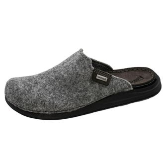 Fischer Markenschuh Herren Pantoletten, Männer Hausschuhe,schlapfen,Indoor,daheim,zuhause,Filz-Hausschuhe,Freizeitschuhe,Man,Grau,43 EU / 9.5 UK