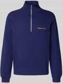 Jack & Jones Sweatshirt mit Troyer-Kragen und Label-Stitching