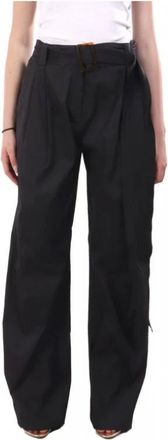 Marella Femme, Pantalons, Noir, Taille: 48 FR Pantalon large
