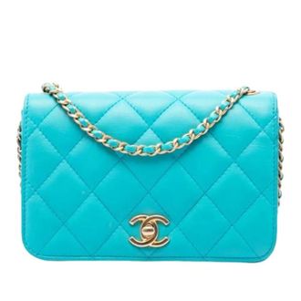 Chanel Sac bandouli&egrave;re matelass&eacute; doccasion - Femme - Pre-owned - Bleu - Taille: ONE Size