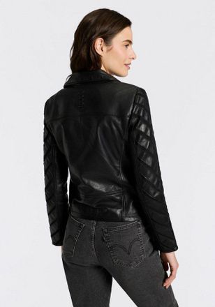 Mauritius Lederjacke MWCady mit Mesh-Eins&auml;tzen an den &Auml;rmeln