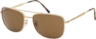 Ray-Ban unisex, Accessoires, Jaune, Taille: 59 MM Lunettes de soleil rectangulaires