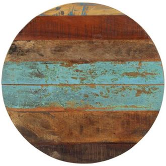 vidaXL Vidaxl - Dessus de table rond 60 cm - &Eacute;paisseur 15-16 mm - Bois de r&eacute;cup&eacute;ration massif - Finition polie et laqu&eacute;e - Pour tables int&eacute;rieures