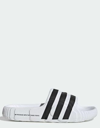 adidas Originals Adilette 22 claquettes blanches et noires