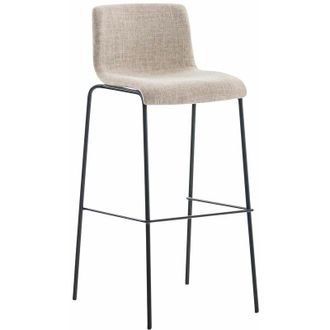 Clp Tabouret de bar Hoover en tissu cr&egrave;me, schwarz colore : Cr&egrave;me