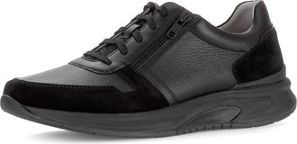 Rollingsoft Sneaker ROLLINGSOFT, Herren, Gr. 11,5 (46,5), schwarz, Nappaleder, Veloursleder, unifarben, Schuhe Sneaker, Komfortschuh, Schn&uuml;rschuh, Halbschuh im Ma