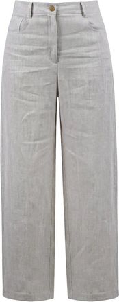 Alysi Femme, Pantalons, Beige, Taille: 40 FR Wide Pantalons